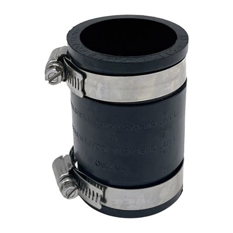Rubber Transition Coupling 1 1 2 X 1 1 2 Cast Iron Pvc X Cast Iron