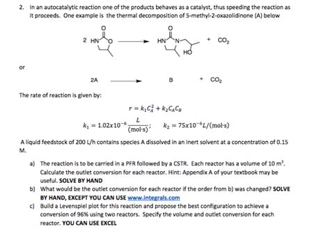 In An Autocatalytic Reaction One Of The Products