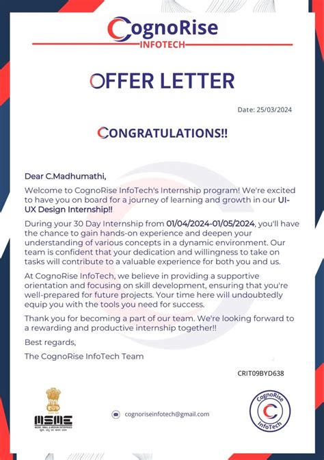 Madhumathi C On Linkedin Cognoriseinfotech Uiuxdesign Internship