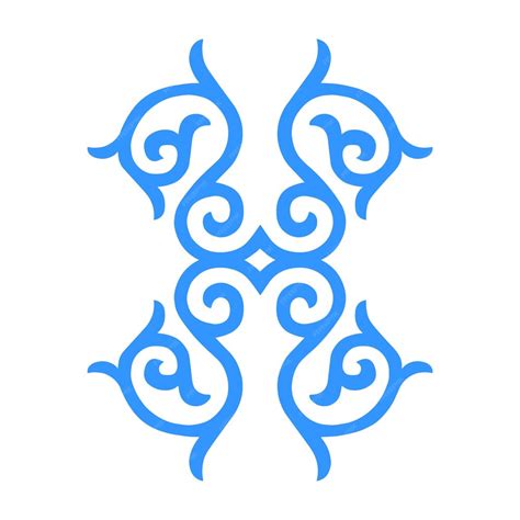 Казахский орнамент Oyu Ornek Премиум вектор