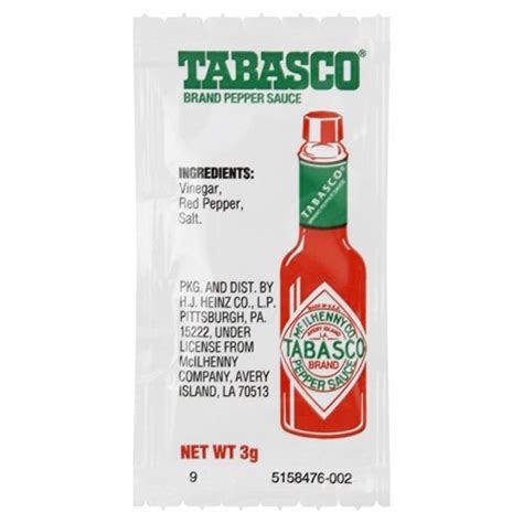 The Original Louisiana Hot Sauce Packets Louisiana 50