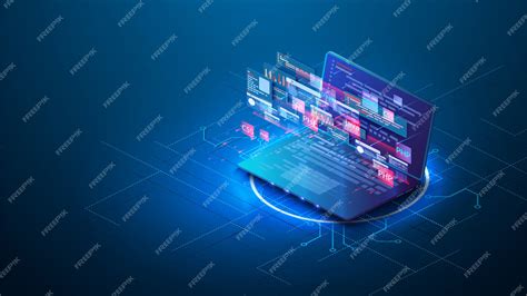 Premium Vector Purple Web Development Background