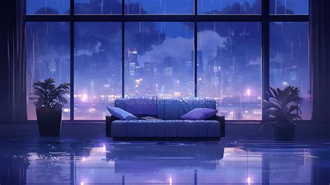 Cozy Interior Bedroom Illustration 4k Animated Seamless Loop Generative