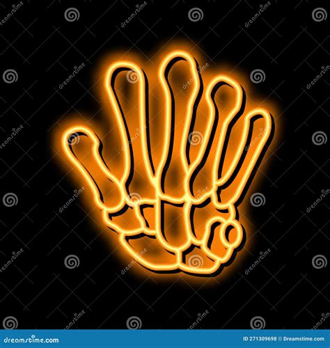 Wrist Bone Neon Glow Icon Illustration Stock Vector Illustration Of