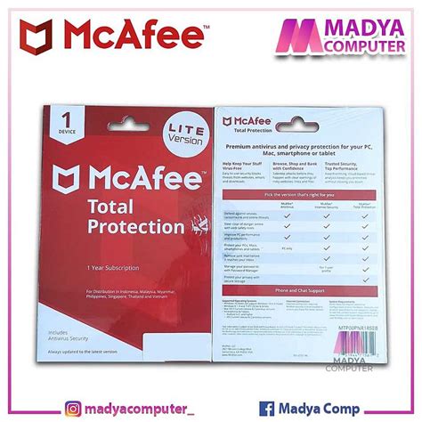 Peripheral Komputer Laptop Mcafee Total Protection Lite Version 1