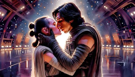 Rey And Kylo Ren Kissing 2 By Scottish84 On Deviantart