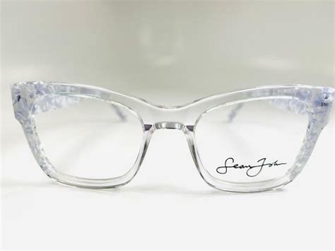 New Sean John Sjlo 6026e 971 Clear Crystal And White Eyeglasses 5220145