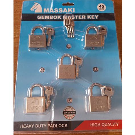 Jual Gembok Kunci Gembok Master Key 40mm 50mm 60mm Set Isi 5pcs