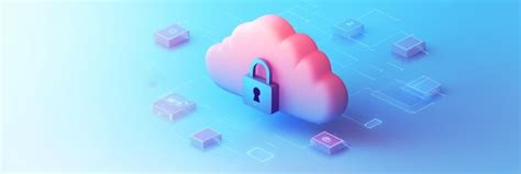 3d Cloud Icon With A Lock Representing Cloud Security And Data