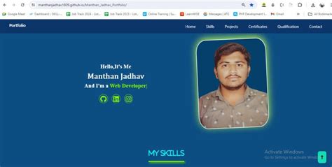 manthan jadhav on linkedin portfolio webdevelopment react firebase html css javascript…