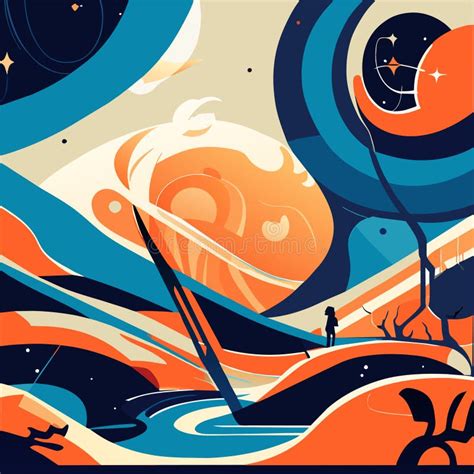 Planets And Stars In Space Planets In Cosmos Stock Vector