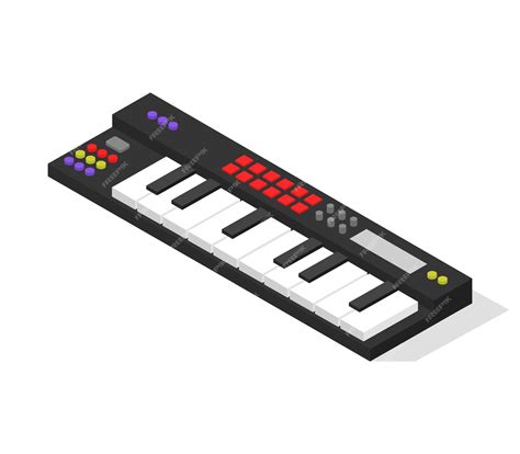 Premium Vector Isometric Electric Piano Keyboard