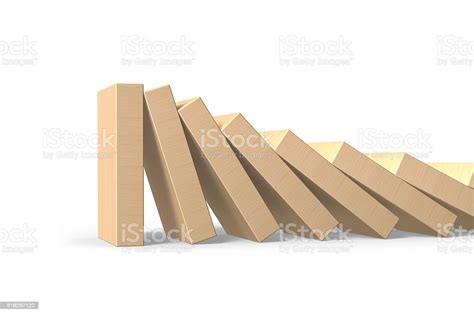 목재 도미노 떨어지는 언제까지입니까 평하 입석 3d 일러스트레이션 도미노에 대한 스톡 사진 및 기타 이미지 도미노 블럭