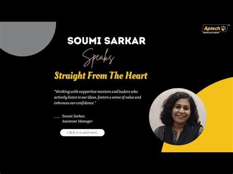 Aptech On Linkedin Straight From The Heart Soumi Sarkar