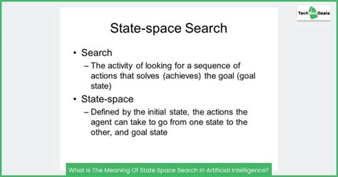 State Space Search In Artificial Intelligence Defining And Solving Problems