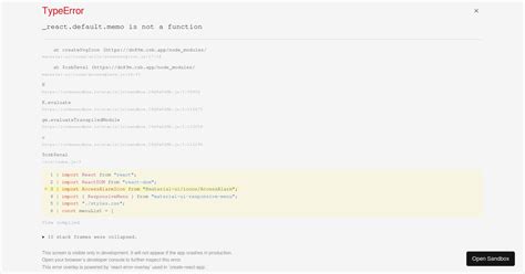 Menu Codesandbox
