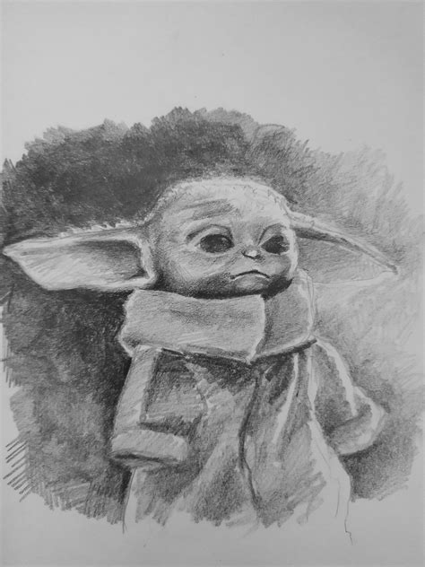 I Did A Drawing Of Baby Yoda R BabyYoda Baby Yoda Grogu Know