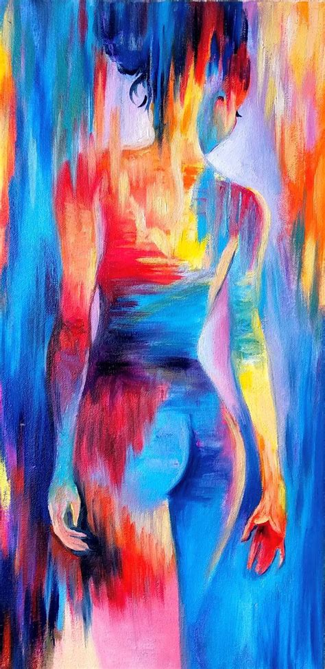 Woman Figure Naked Girl Abstract Nudity Sexy Girl Painting By Anastasia Akunina Saatchi Art