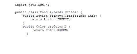 Solved 1 40 Points Critters 1 This Assignment Will Give Chegg