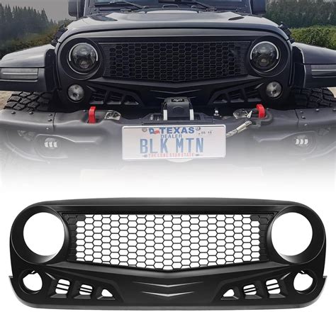 Amazon DKMGHT Front Grill With Mesh Matte Black Grille For Jeep