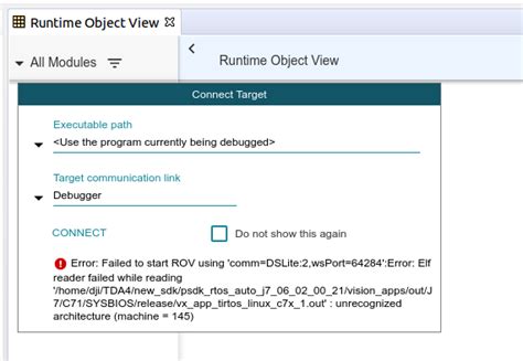 CCS TDA4VM ROV Connection Problem Processors Forum Processors TI