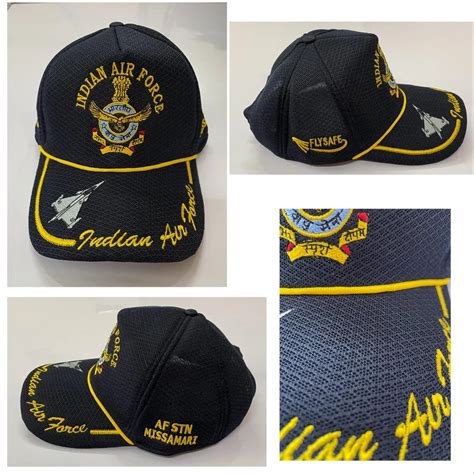 Net Air Mesh Black And Navy Blue Indian Army Cap Wholesaler Size
