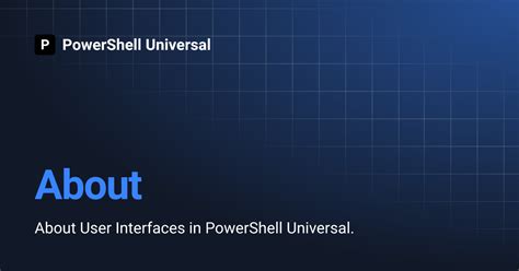 About Powershell Universal