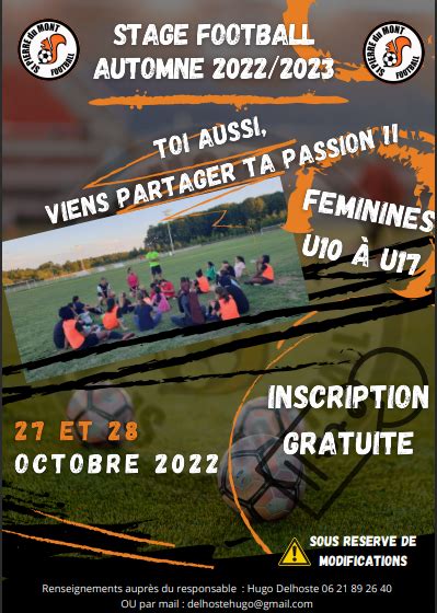 Actualité Stages football du Sporting Octobre et club Football