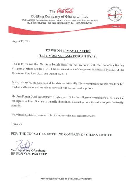 Coca Cola Cert Pdf