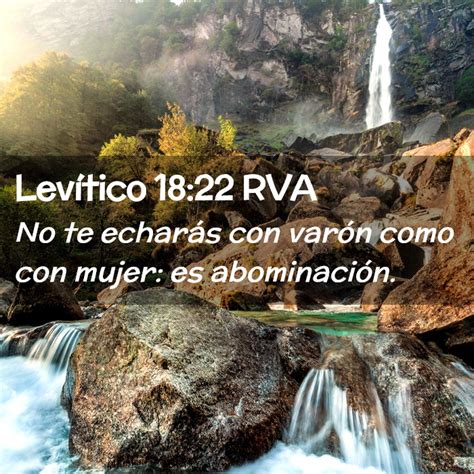 Levítico 18 22 RVA No te echarás con varón como con mujer es