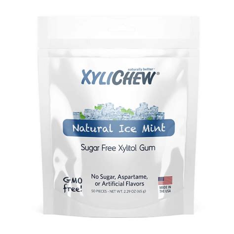 Ice Mint Xylitol Chewing Gum 1 Bag 50 Pcs Healthy Chewing Gum