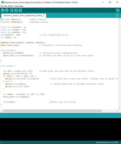 Ultrasonic Sensor And Servo Reactive Motion With Arduino 4 Steps