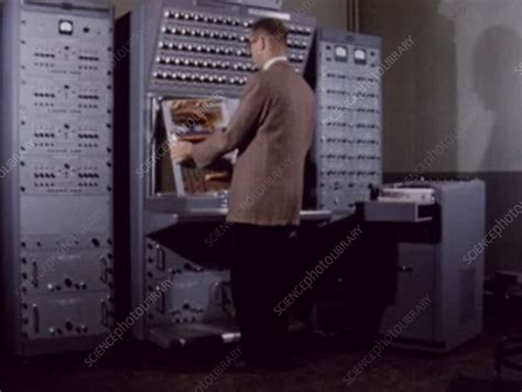 Early Computer Use MIT Stock Video Clip K Science Photo Library