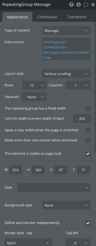 Repeating Group Isnt Scrolling Responsiveness Bubble Forum