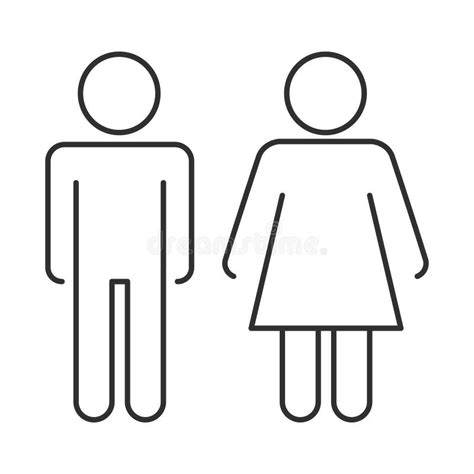 Female And Male Toilet Sign Vector Isolated Stock Vector Illustration