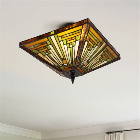World Menagerie 14 Vintage 2 Light Tiffany Stained Glass Dimmable