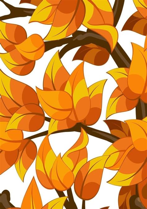 Autumn Tree Branch Seamless Pattern