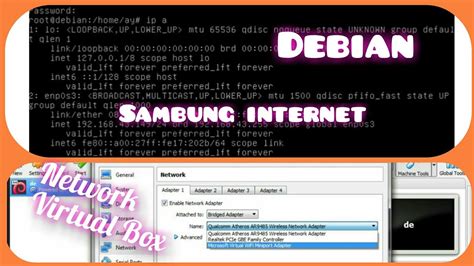 Setting Ip Address Debian 9 Stretch Dengan Konfigurasi Virtual Box