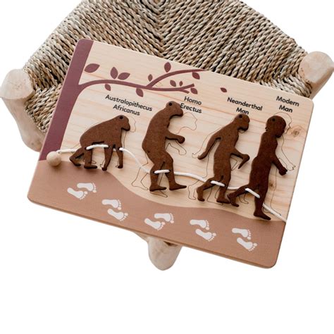 Human Evolution Puzzle And Lacing Set Playful Eco