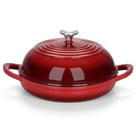 E Far Enameled Cast Iron Bread Oven 6 Qt Round Dutch Oven For
