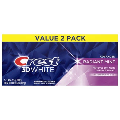 Save On Crest 3d White Fluoride Anticavity Whitening Toothpaste Radiant