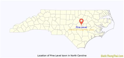 Map Of Pine Level Town North Carolina Thong Thai Real