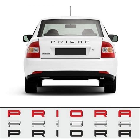 Шильдик (надпись) PRIORA / Приора в стиле Porsche, хром - купить по ...