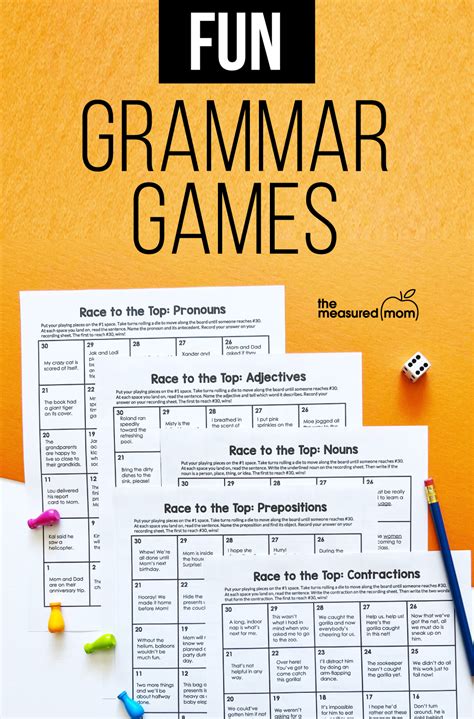 Fun Grammar Games For 3rd And 4th Grade Grammar Games 2nd Grade