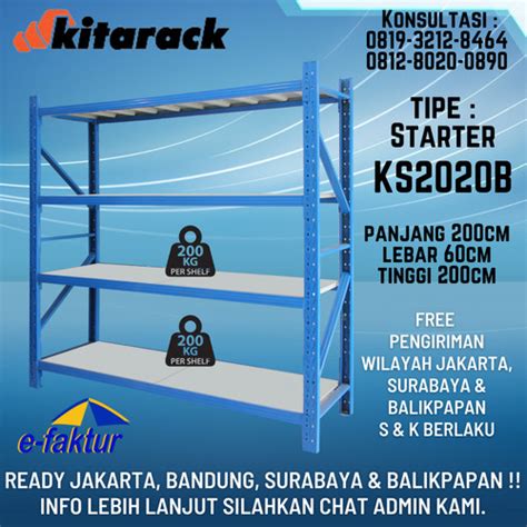 Jual WAREHOUSE RACK KITARACK KS STARTER RAK GUDANG LIGHT DUTY METER Kota Surabaya