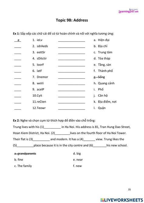 topic 9b worksheet live worksheets