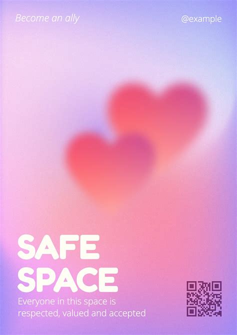 Safe Space Poster Template Free Editable Template Rawpixel