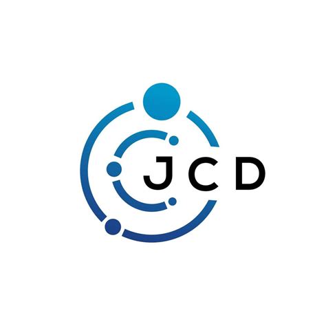 JCD Letter Technology Logo Design On White Background JCD Creative Initials Letter IT Logo