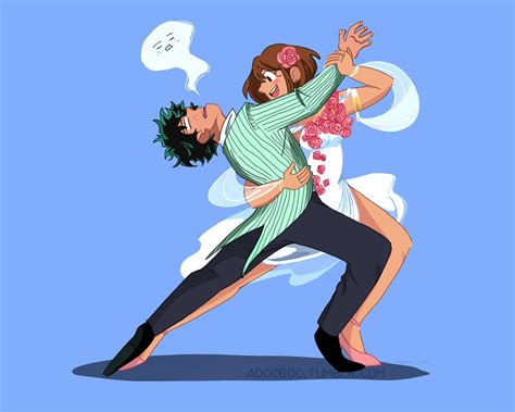 Izuku Midoriya And Ochaco Uraraka By Adooboo Rrolereversal