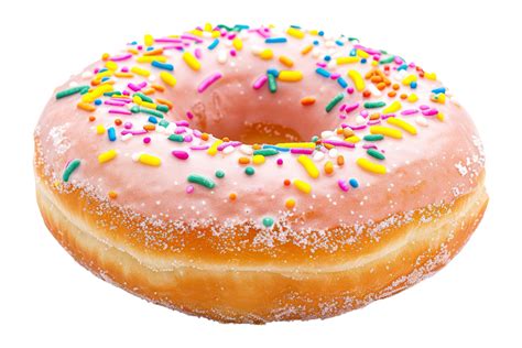 Rosa Envidraçado Rosquinha Com Granulados 48470425 Png